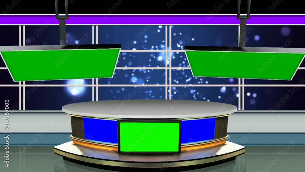 3D Virtual Studio Set Green Screen Background 素材庫影片 | Adobe Stock