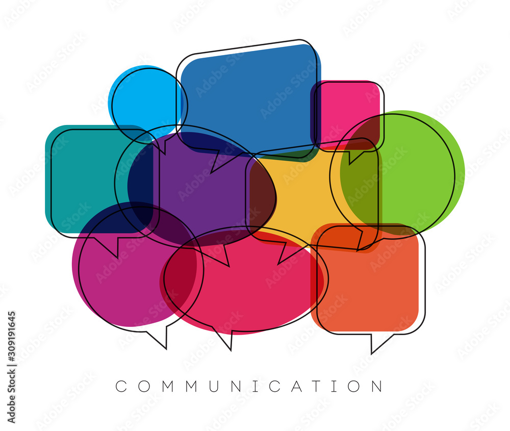speech bubbles, communication concept, vector illustration Stock Vector ...