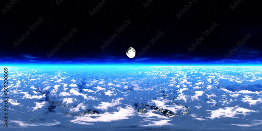 Panorama of clouds, HDRI, environment map , Round panorama, spherical ...