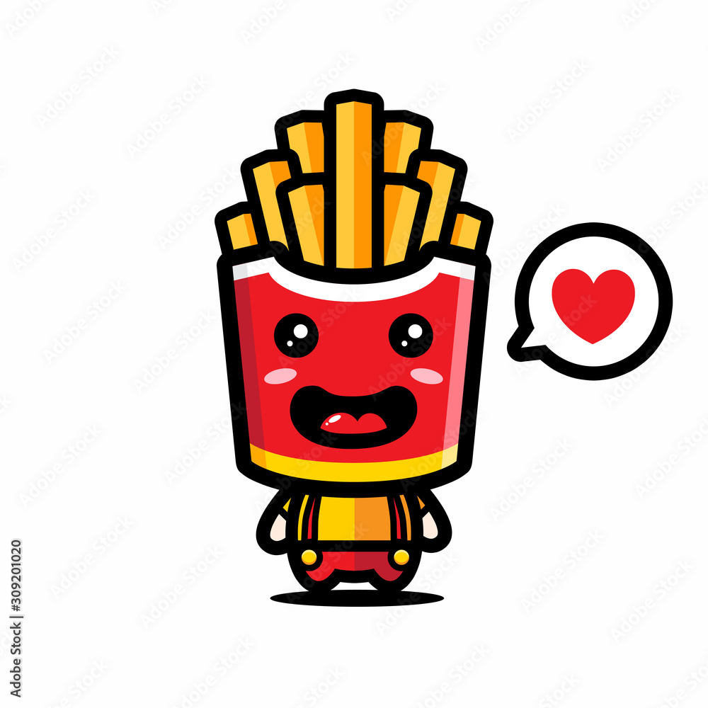 desain vektor maskot kentang goreng Stock Vector | Adobe Stock