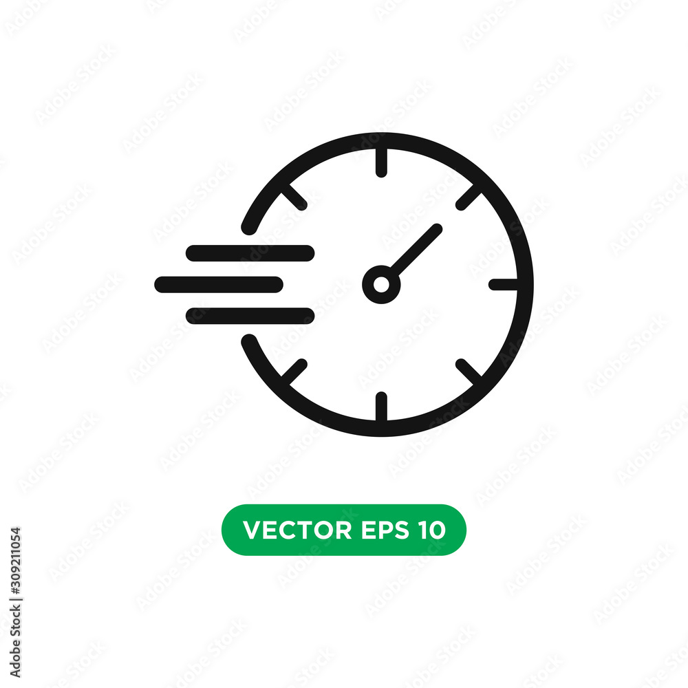 time clock vector icon concept design template Stock Vector | Adobe Stock
