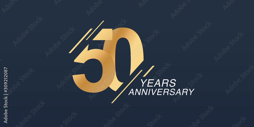 50 years anniversary vector icon, logo. Graphic design element with ...