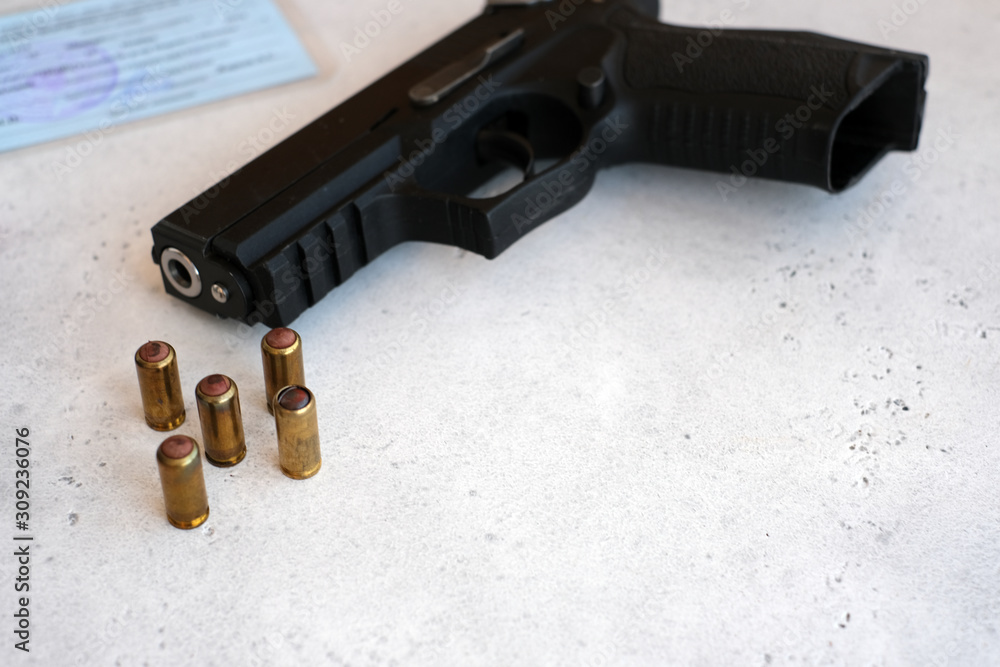 purchased weapons and ammunition, documents. Purchase of 9mm barrel ...