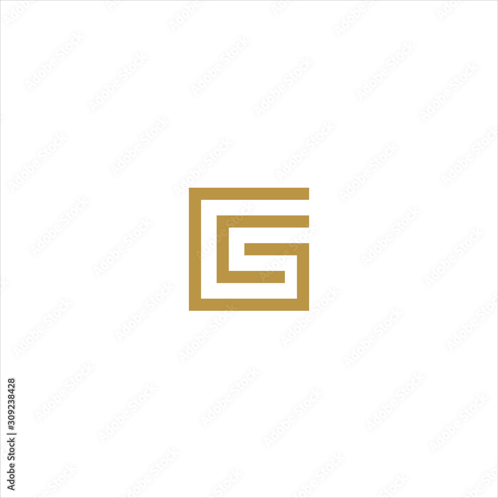 vector logo with the initials "CG" with modern and unique shapes Stock ...