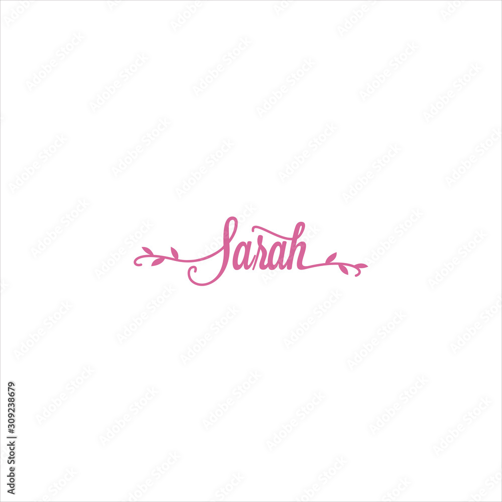 vector logo with the initials "Sarah" with modern and unique shapes and ...