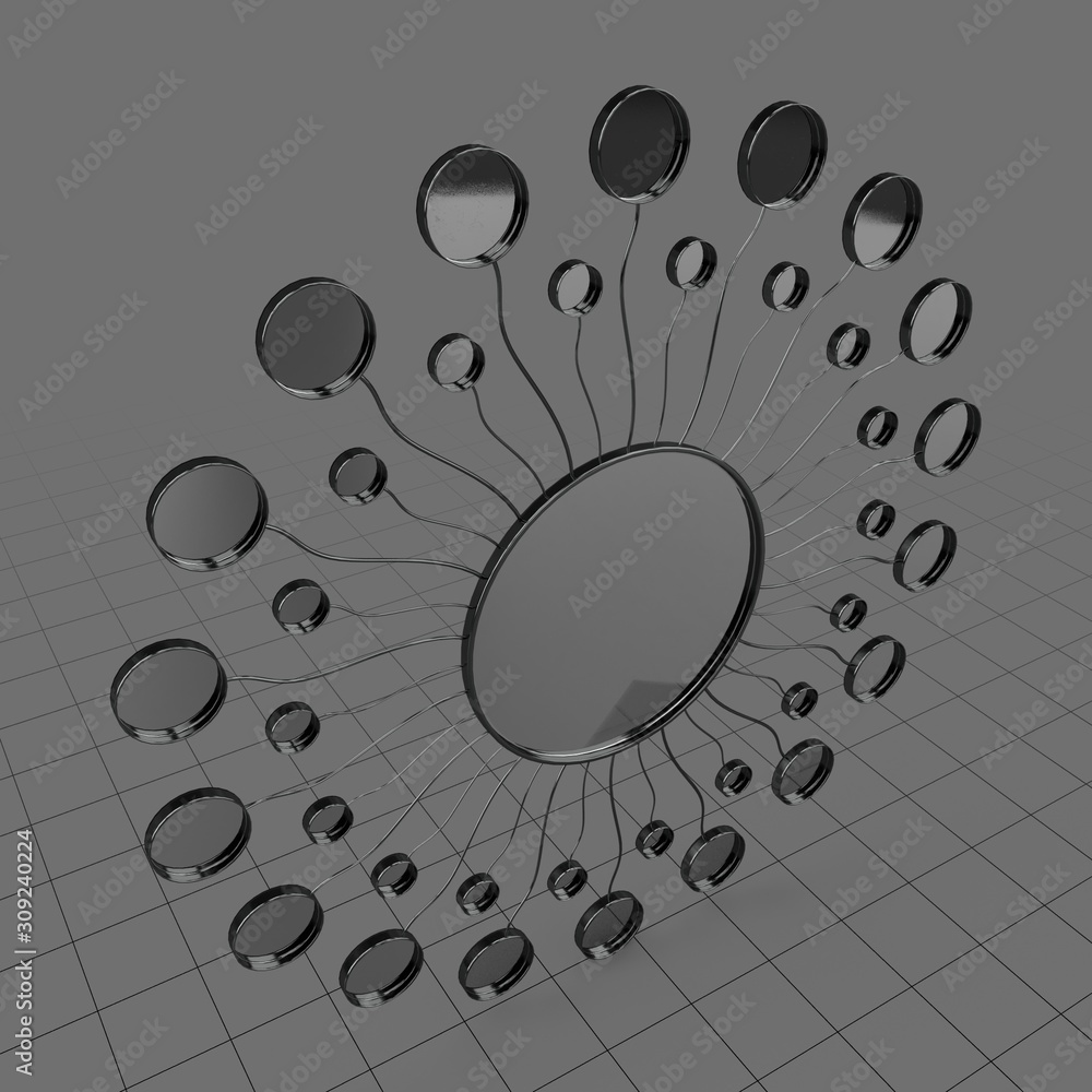 Decorative wall mirror 2 Stock 3D asset | Adobe Stock