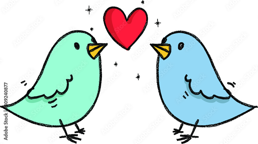 Cute Love Birds Animation