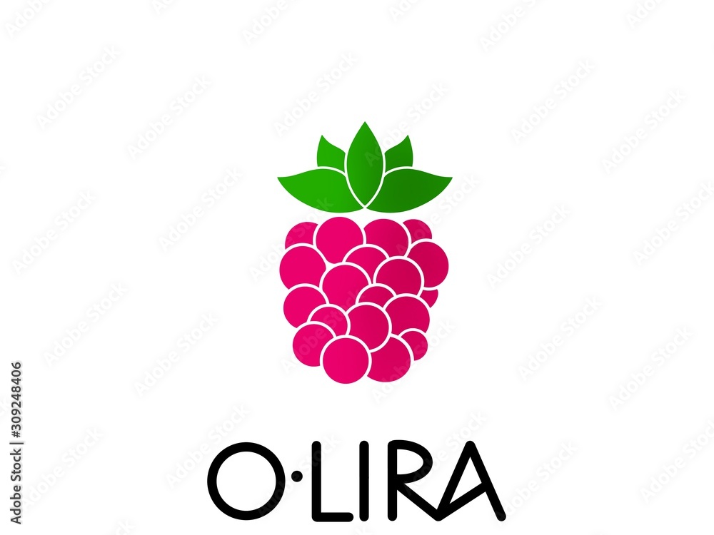 Raspberry logo vector Stock Illustration | Adobe Stock