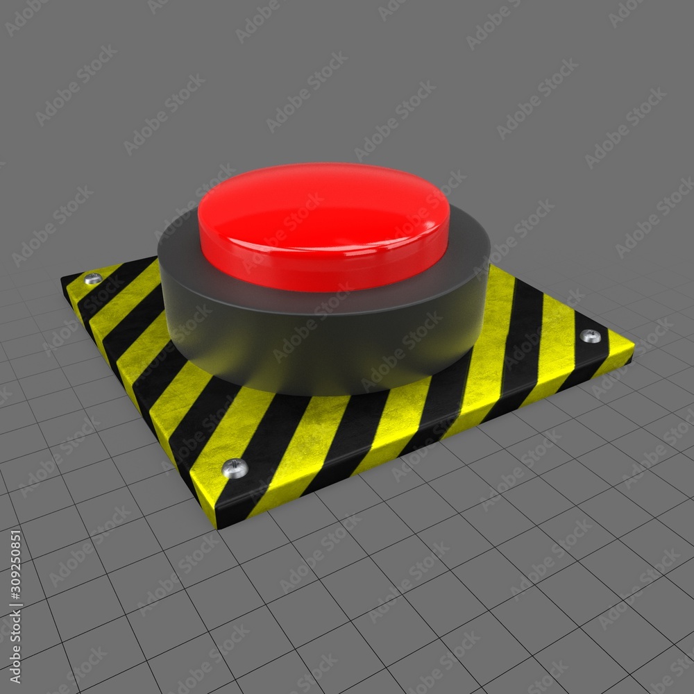 Round push button Stock 3D asset | Adobe Stock