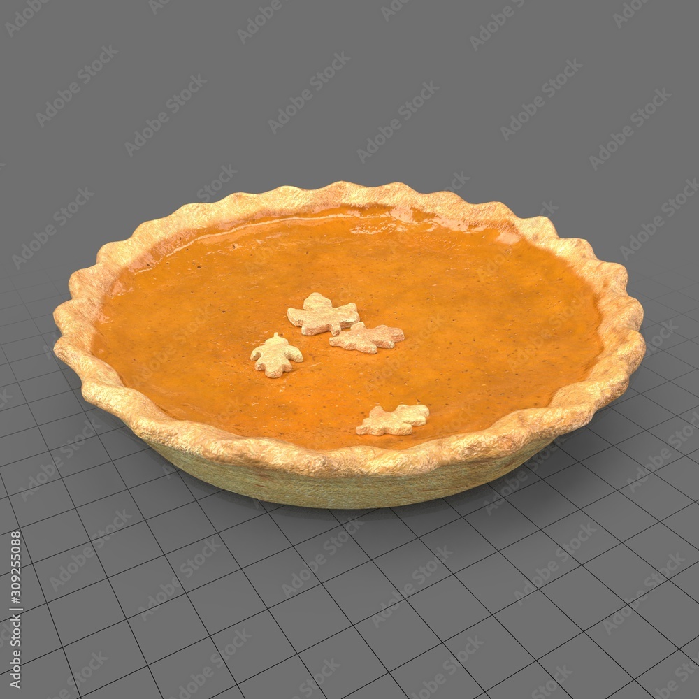 Pumpkin pie Stock 3D asset | Adobe Stock