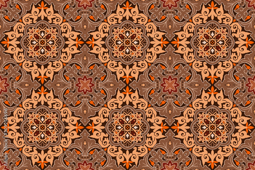 Seamless Ethnic Geometric Motifs. Morocco Arabic Pattern. Traditional ...