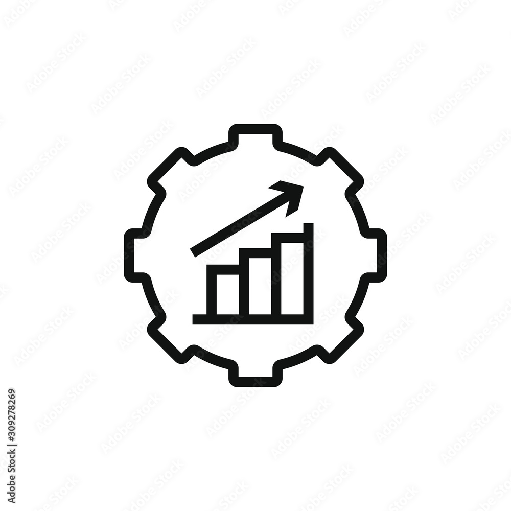 Productivity icon design isolated on white background. Vector ...