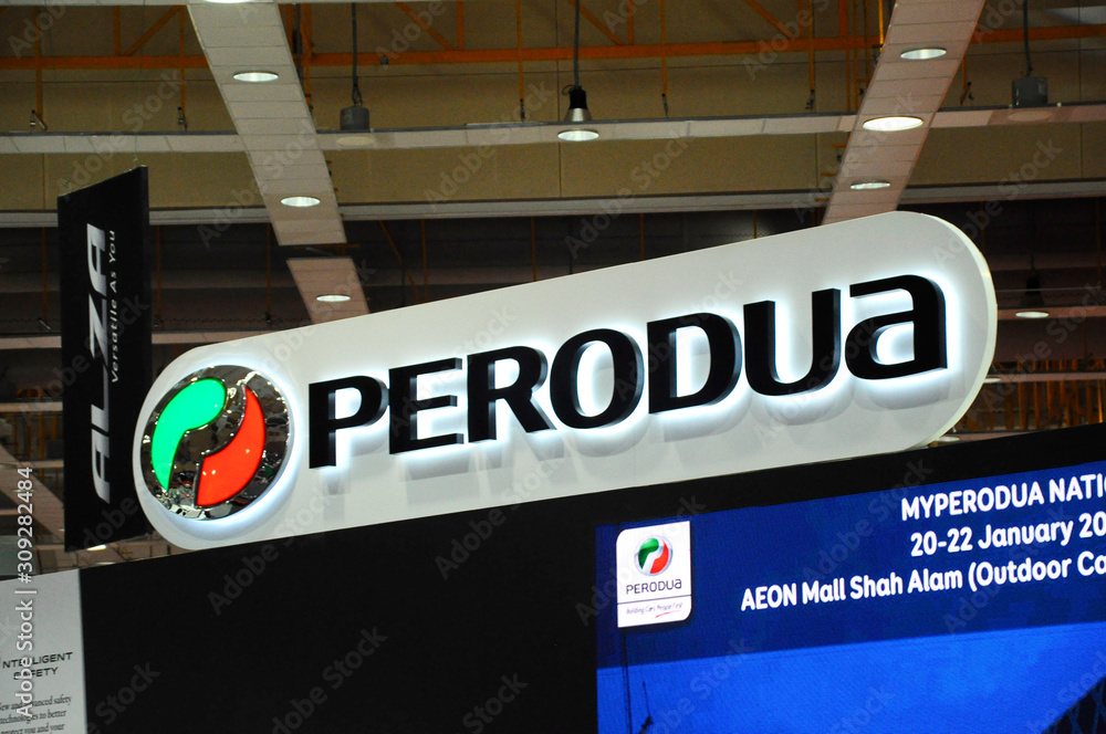 KUALA LUMPUR, MALAYSIA -MARCH 23, 2018: Selected focused on Perodua car ...