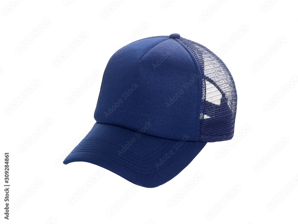 baseball cap blue isolated on white background Stock Photo | Adobe Stock