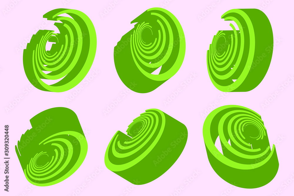 The logo is an elliptical curve, with depth resulting from many sleek ...