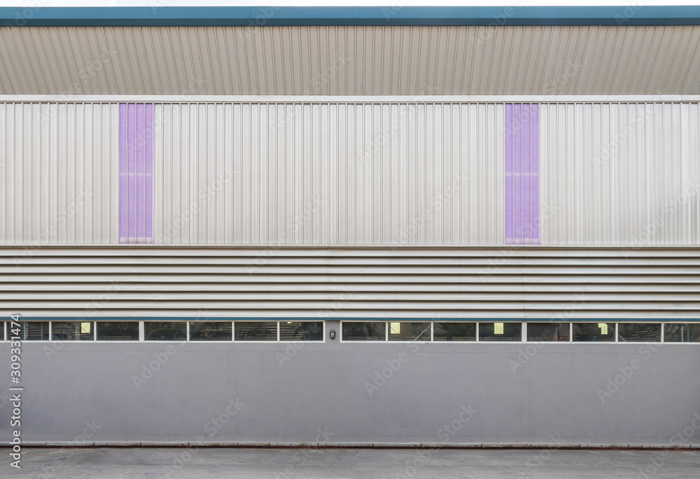 Metal sheet building wall siding with purple transparent roof sheet ...