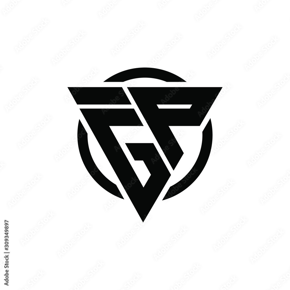 GP PG FGP Triangle Logo Circle Monogram Design Vector Super Hero ...