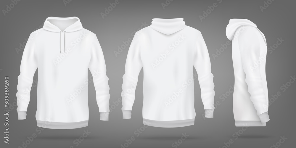 Sweatshirt blank template design realistic vector illustration isolated ...