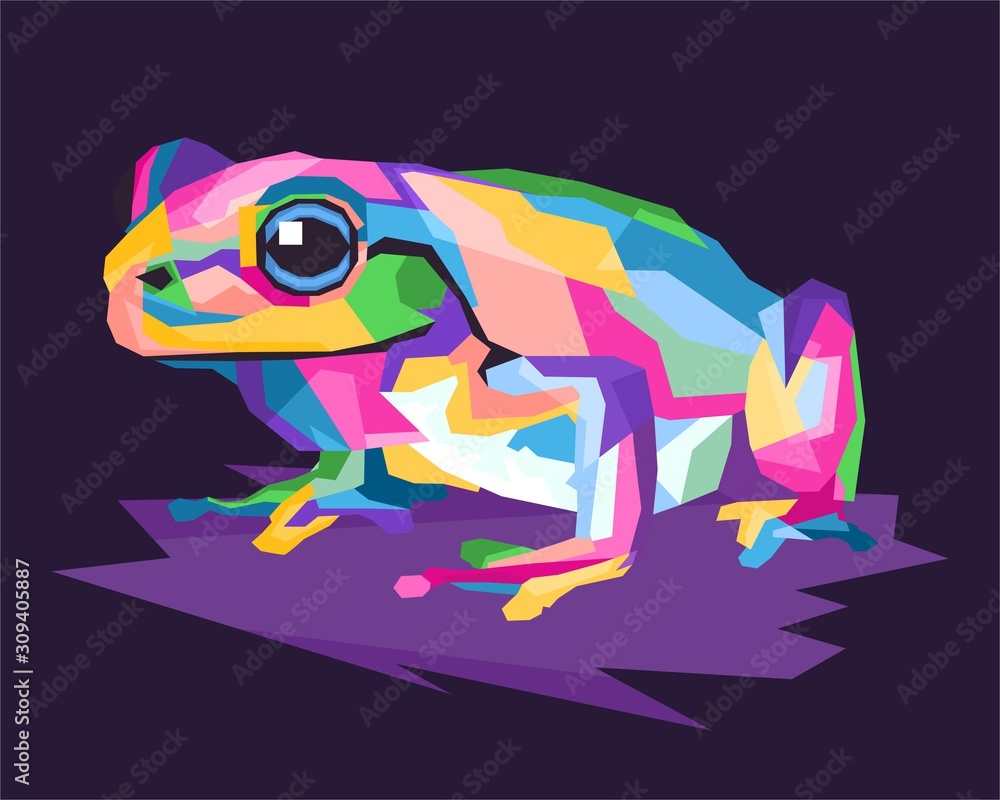 Colorful Frog Drawings