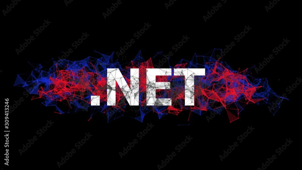 .NET framework for building web apps banner with colorful plexus design ...