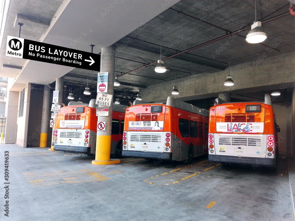 LOS ANGELES, California - September, 2018: LA Metro Bus Transit, Public ...