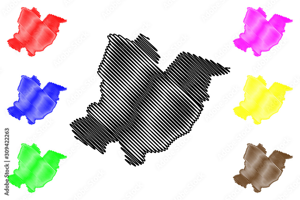 Bomi County (Counties of Liberia, Republic of Liberia) map vector ...