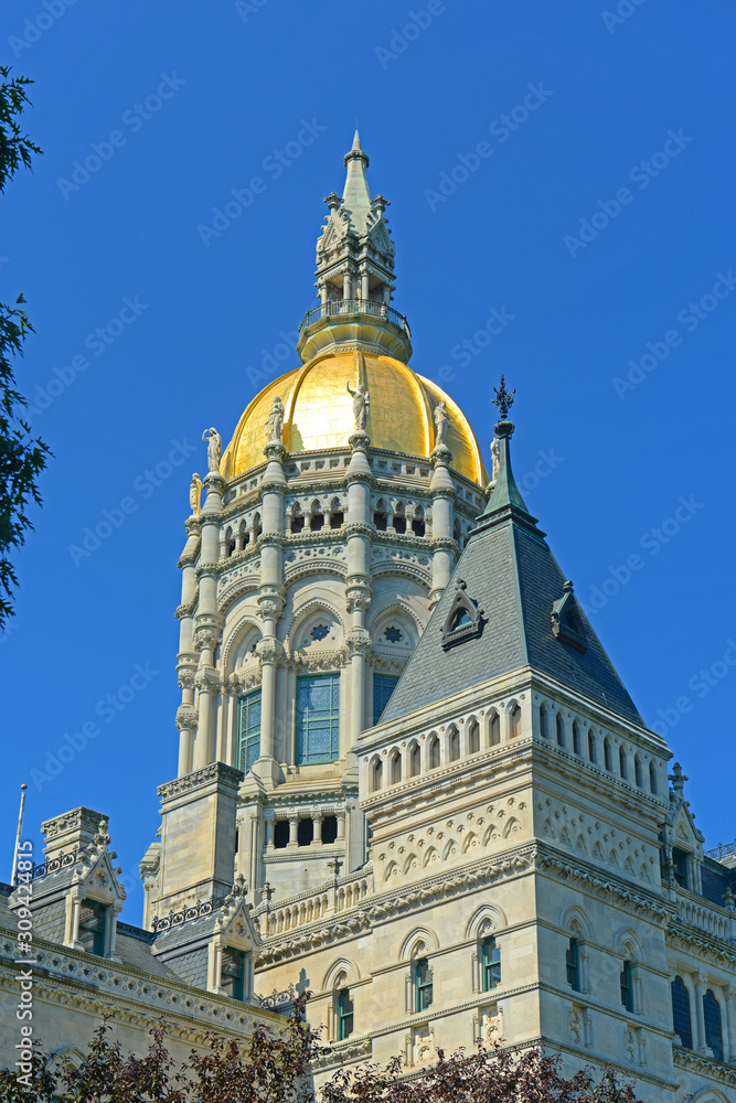 Connecticut State Capitol, Hartford, Connecticut, USA. This building ...