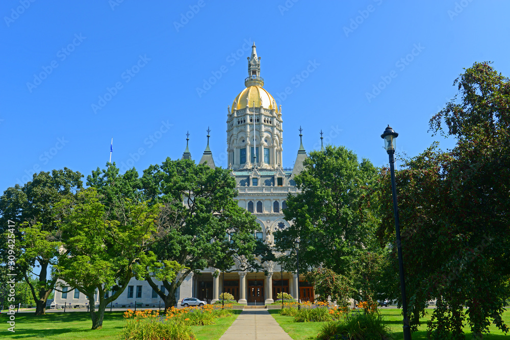 Connecticut State Capitol, Hartford, Connecticut, USA. This building ...
