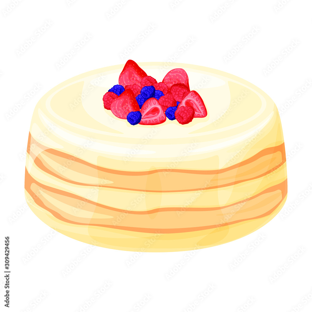 Vanilla Cake Cartoon