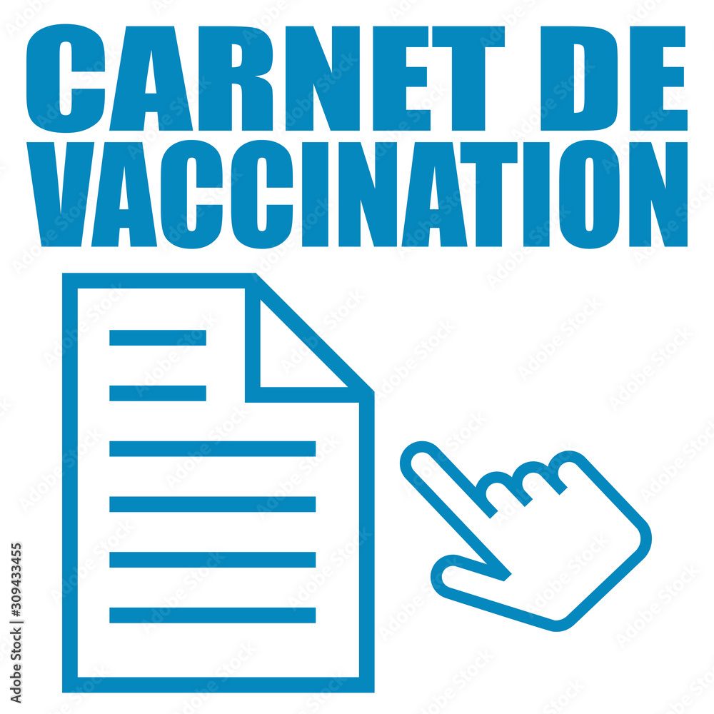 Logo carnet de vaccination. vector de Stock | Adobe Stock