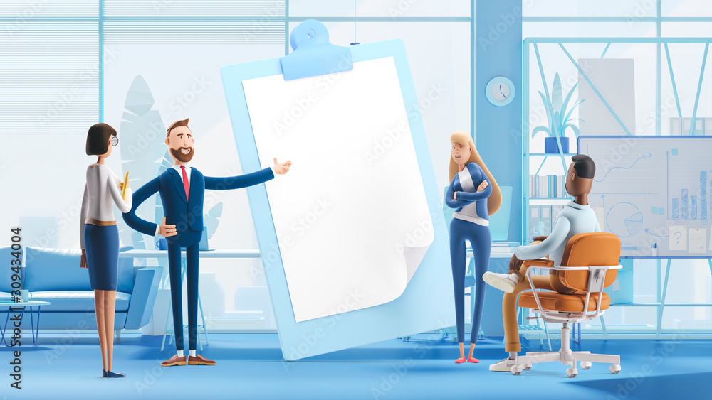 To do list concept. Completion tasks. 3d illustration. Cartoon ...