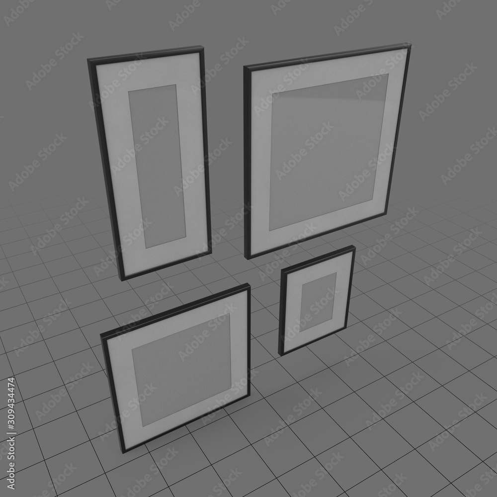 Picture frames 2 Stock 3D asset | Adobe Stock
