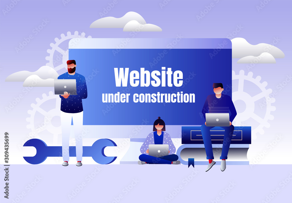 Website is under construction vector illustration concept, developer ... Website is under construction vector illustration concept, developer ...