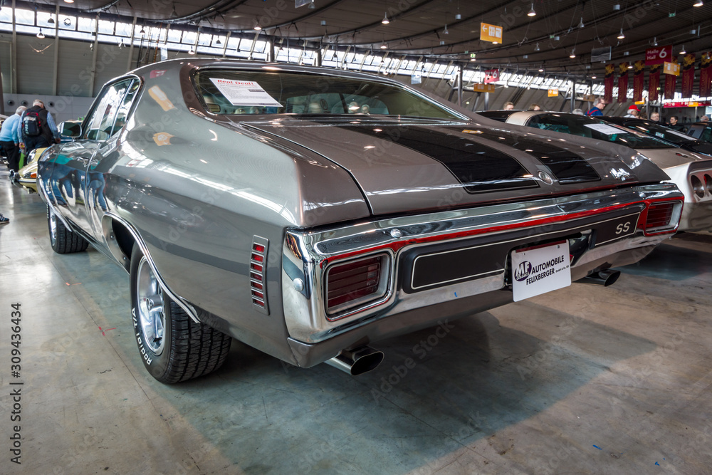 STUTTGART, GERMANY - MARCH 03, 2017: Mid-size car Chevrolet Chevelle SS ...