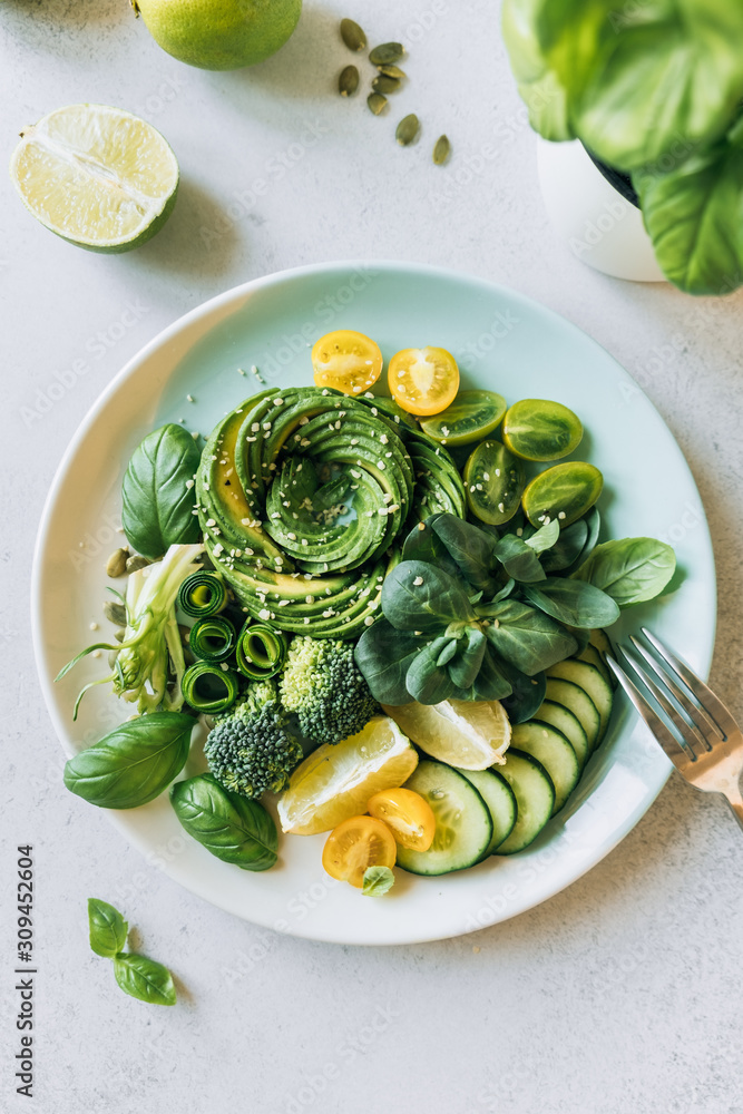 Healthy green lunch Stock Photo | Adobe Stock