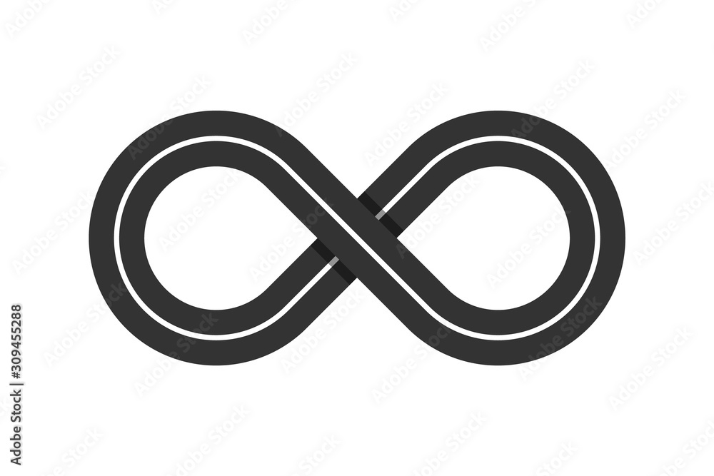 Infinity symbol. Eternal shape. Infinity road loop icon. Figure 8 ...