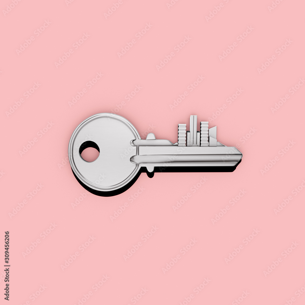 Key with skyline Stock Photo | Adobe Stock