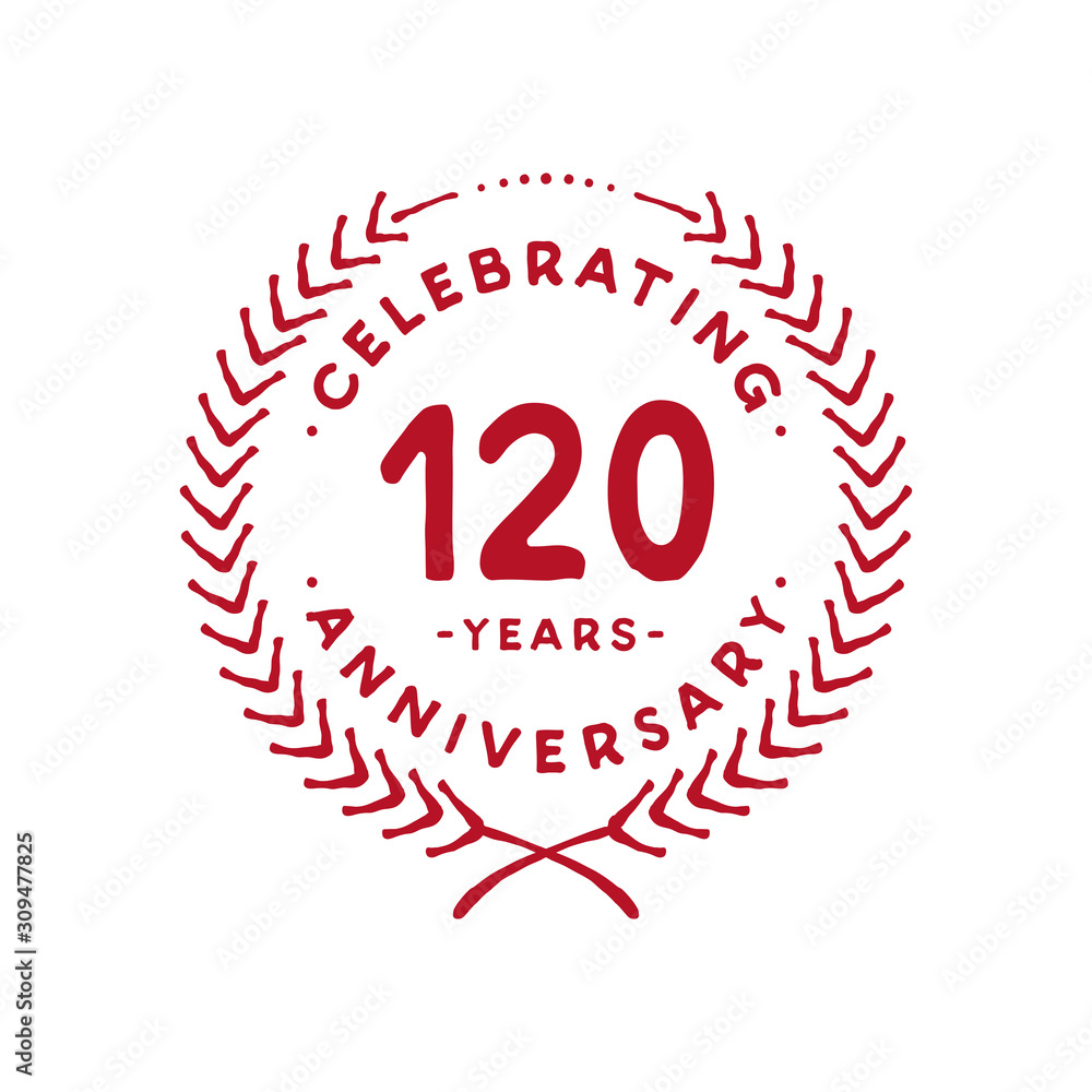 120 years design template. 120th logo. Vector and illustration. Stock ...