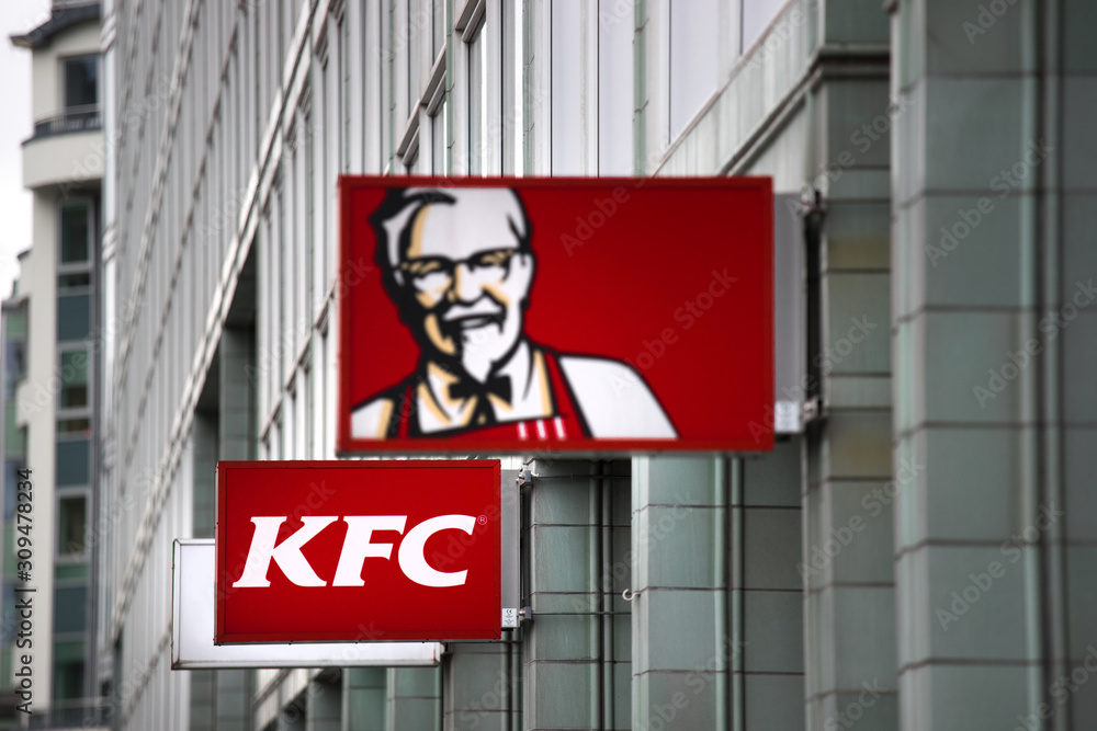 berlin, brandenburg/germany - 14 03 19: kfc sign in berlin germany ...