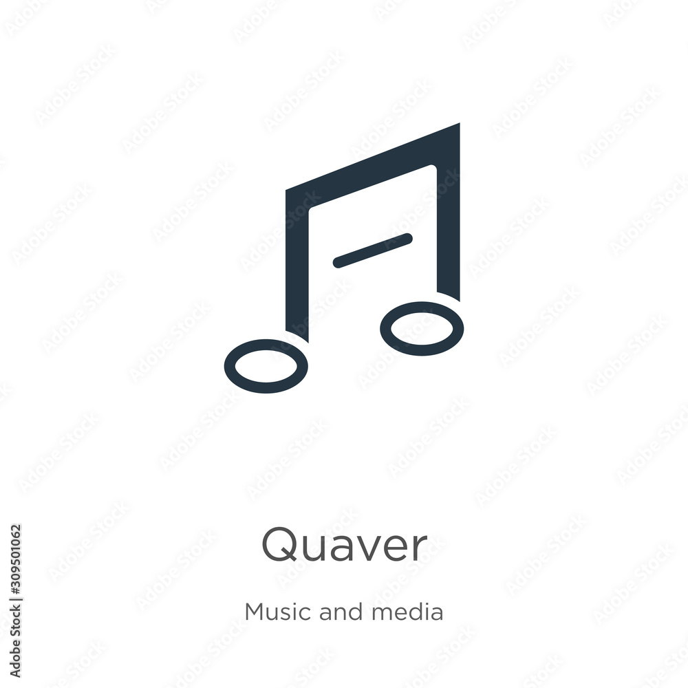 Quaver icon vector. Trendy flat quaver icon from music and media ...
