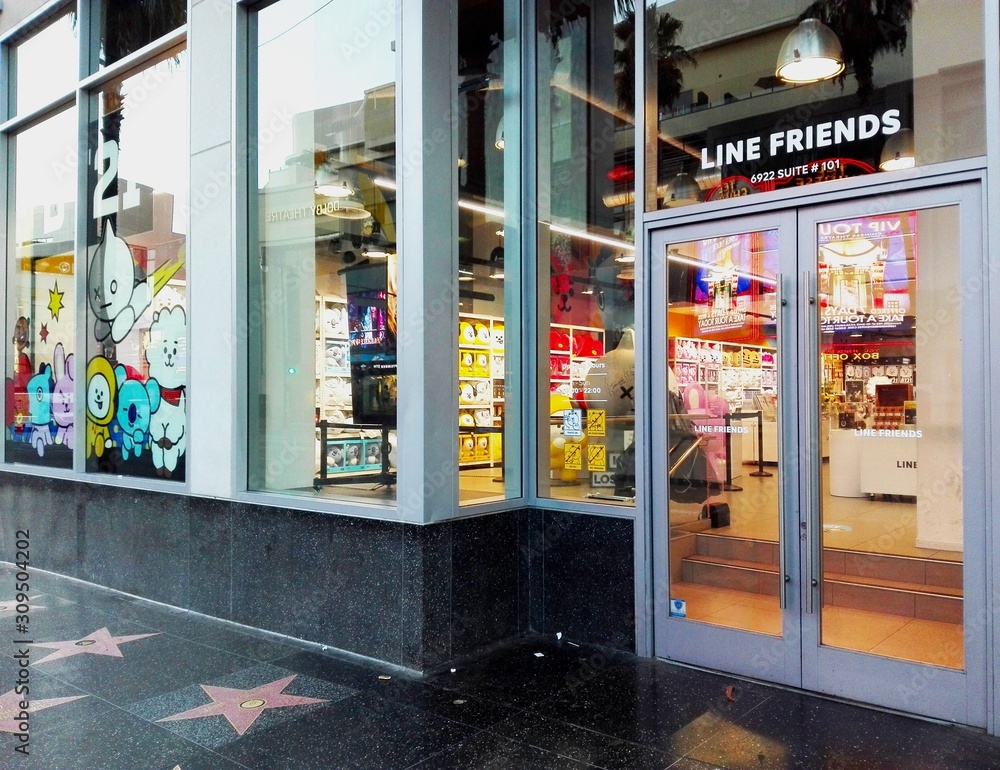 HOLLYWOOD, Los Angeles, California - September 17, 2018: LINE FRIENDS ...