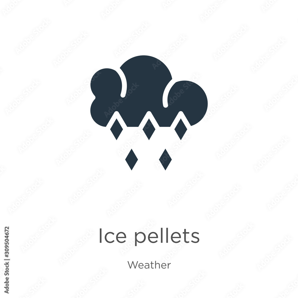 Ice pellets icon vector. Trendy flat ice pellets icon from weather ...