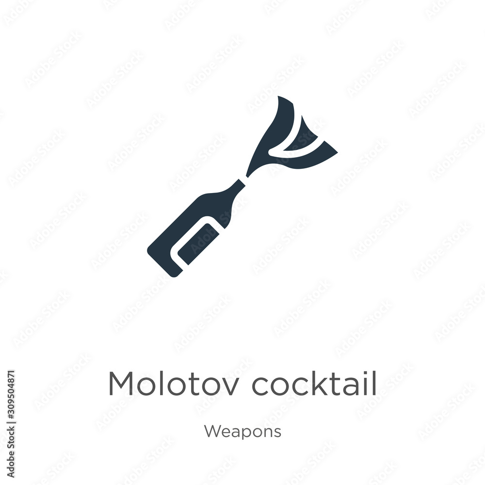 Molotov cocktail icon vector. Trendy flat molotov cocktail icon from ...