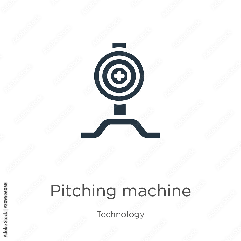 Pitching machine icon vector. Trendy flat pitching machine icon from ...