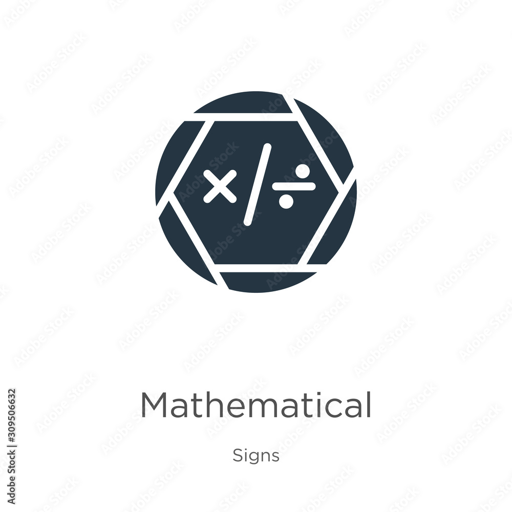 Mathematical symbols icon vector. Trendy flat mathematical symbols icon ...