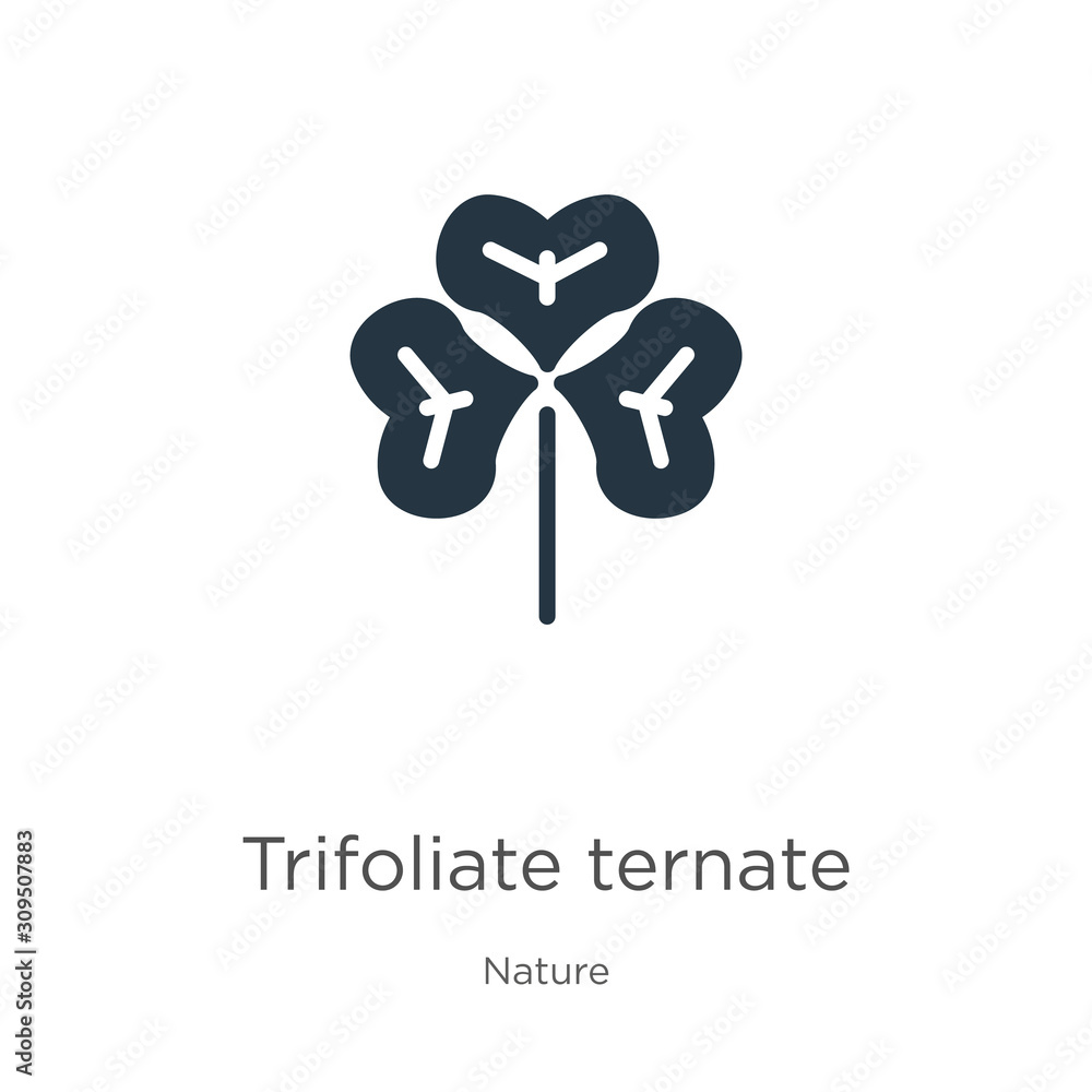 Trifoliate ternate icon vector. Trendy flat trifoliate ternate icon ...