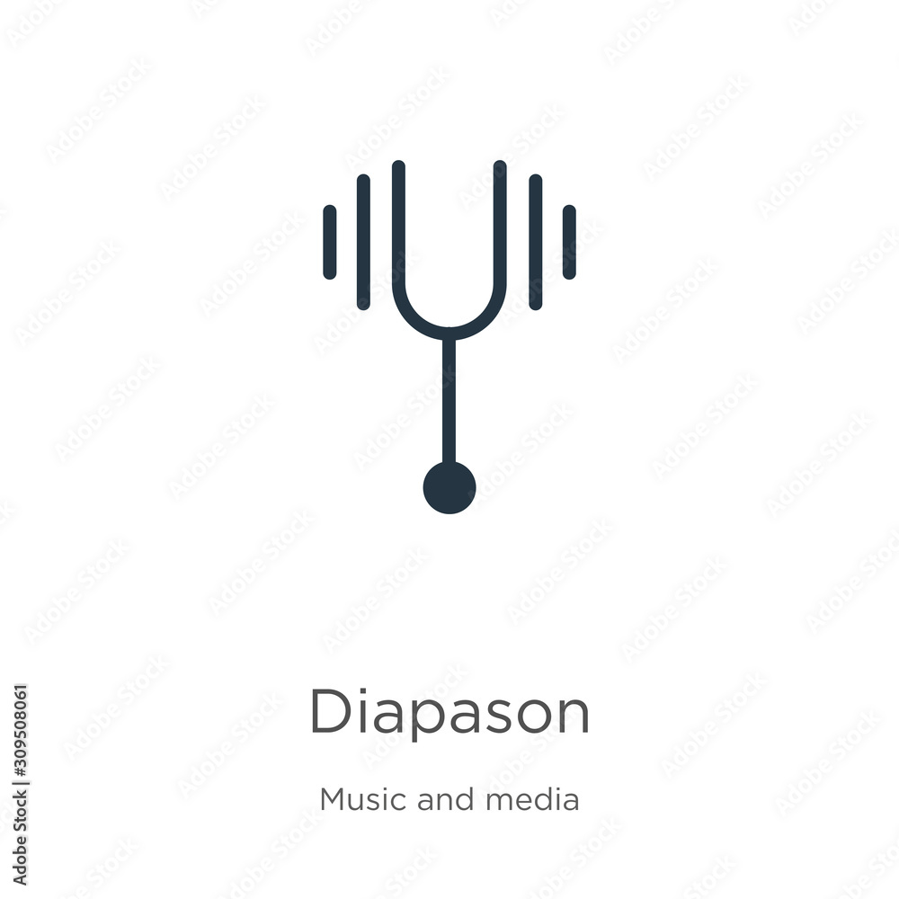 Diapason icon vector. Trendy flat diapason icon from music collection ...