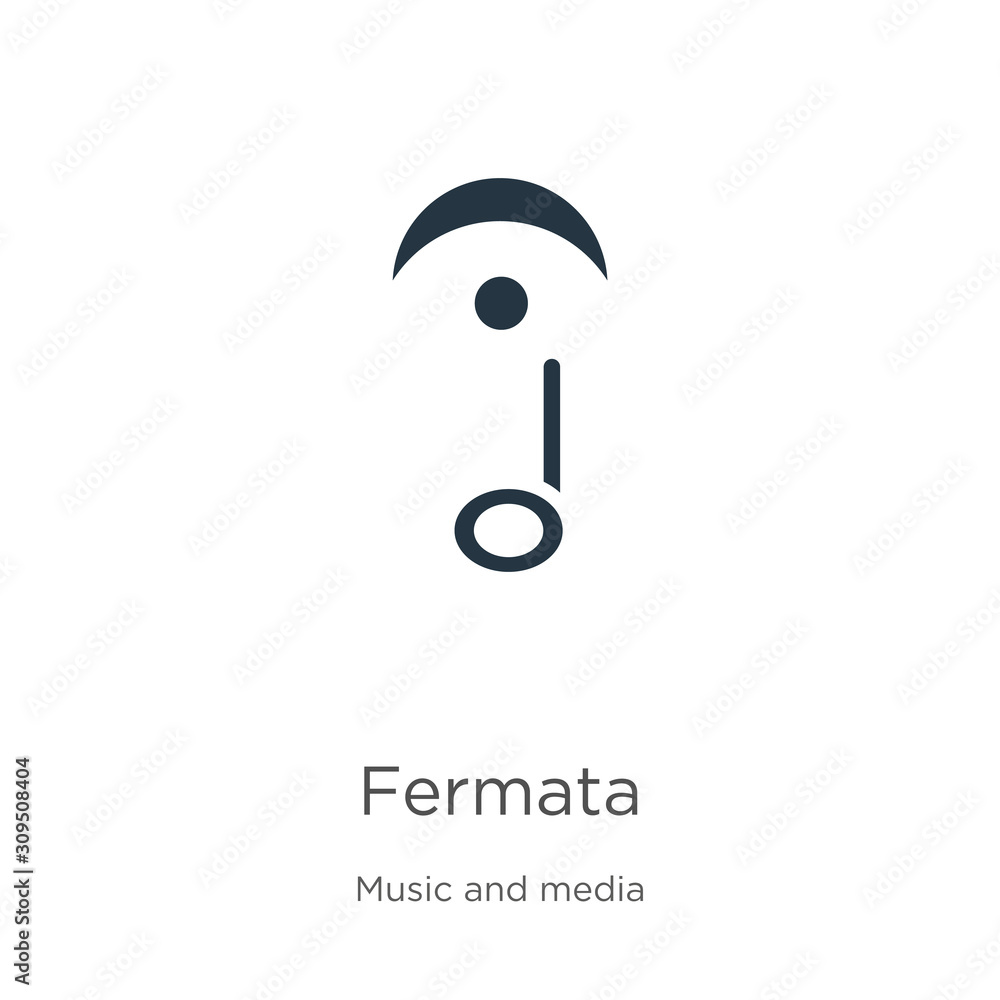 Vetor de Fermata icon vector. Trendy flat fermata icon from music and ...