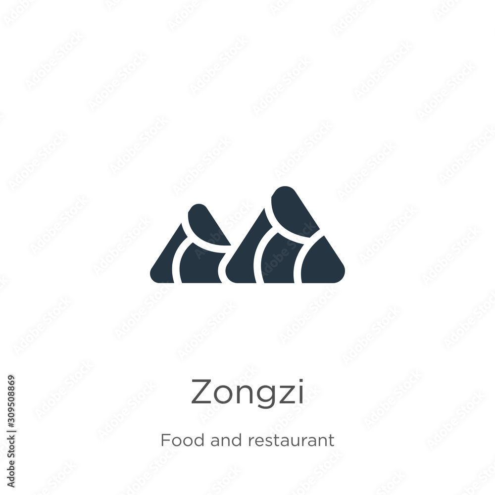 Zongzi icon vector. Trendy flat zongzi icon from food and restaurant ...