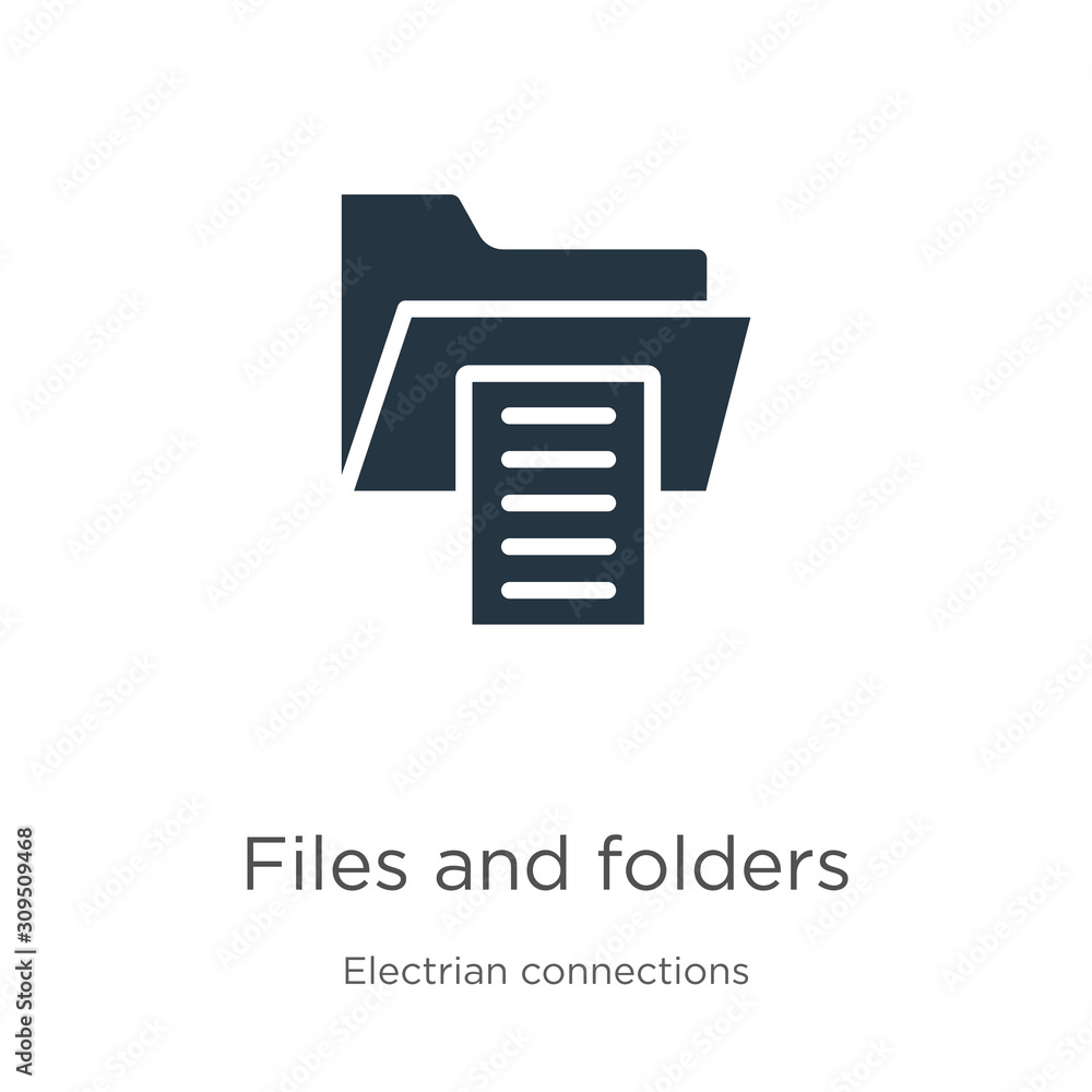 Files and folders icon vector. Trendy flat files and folders icon from ...